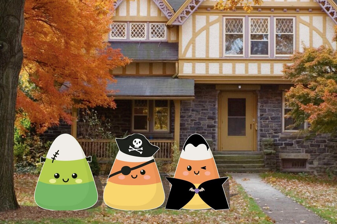 Candy Corn Halloween Cutout and Yard Sign - Etsy