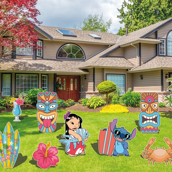 Lilo and Stitch Yard Cutout - Etsy