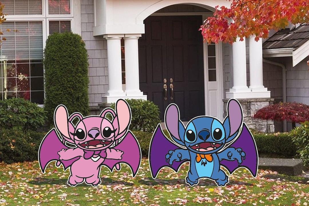 Stitch & Angel Vampire Halloween Cutout and Yard Sign - Etsy
