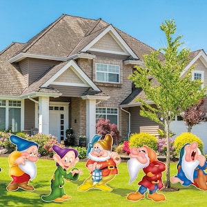 Snow White and the Seven Dwarfs Cutout and Yard Sign - Etsy