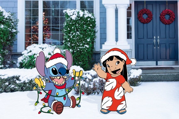Lilo & Stitch Christmas Cutout and Yard Sign - Etsy