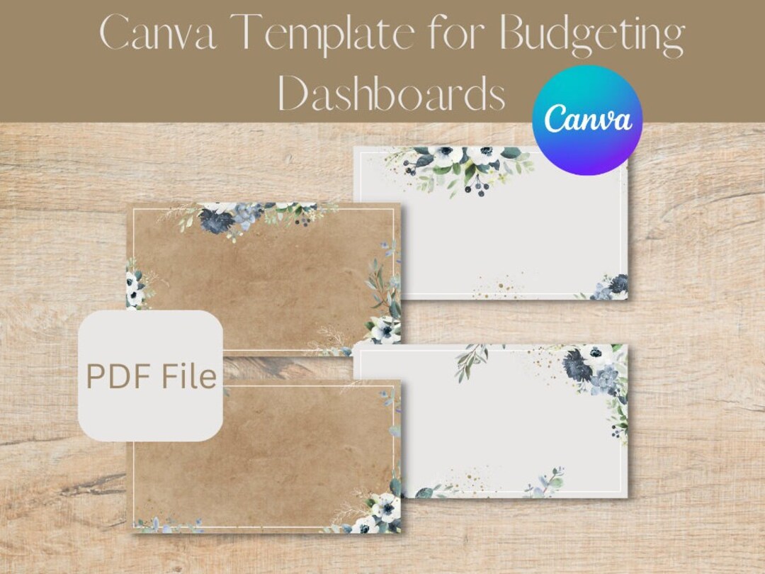 Canva Template Budget Dashboards, Customizable PDF File, Design Your ...