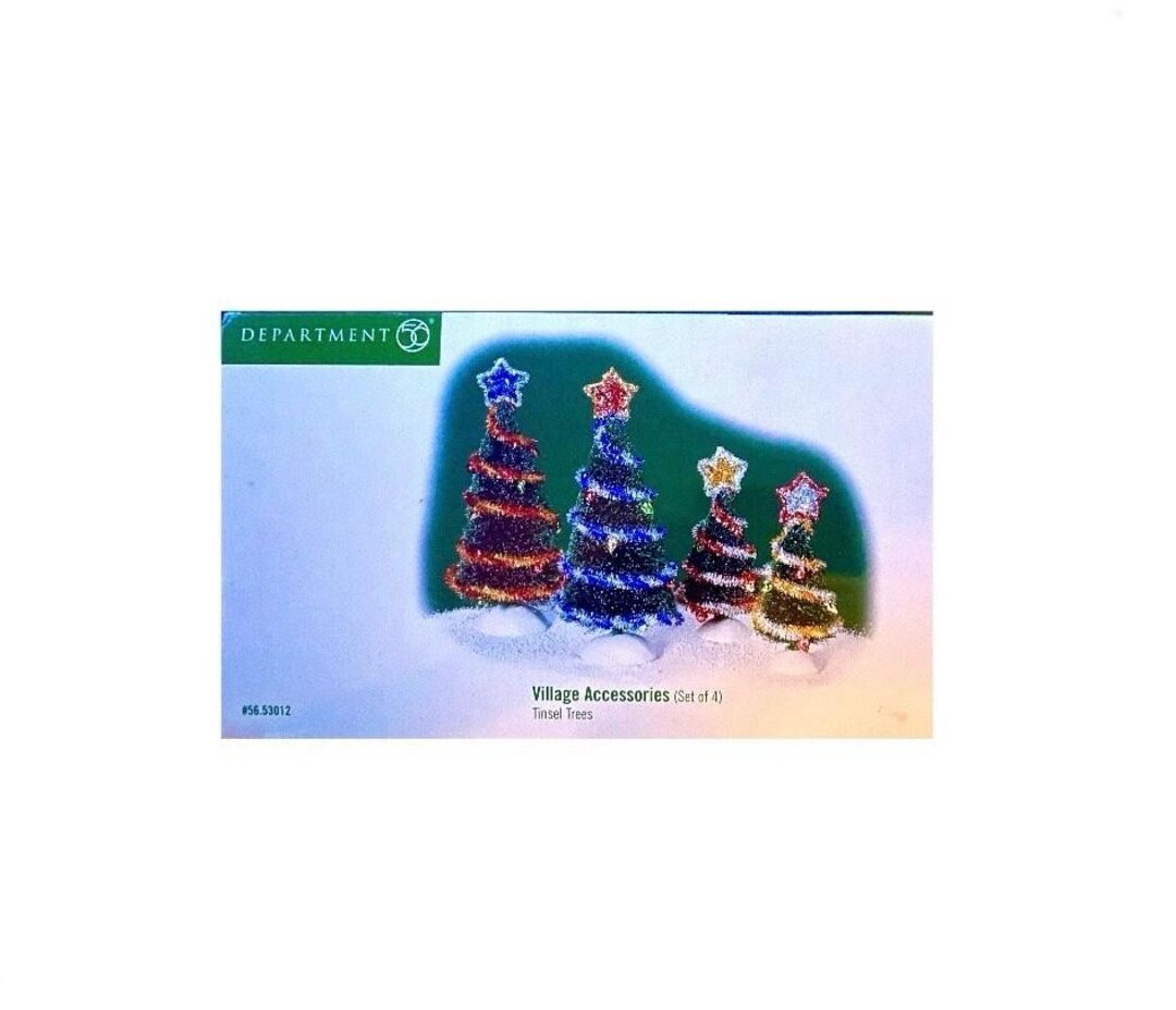 Rare DEPT. 56 Miniature Tinsel Trees - Unopened and Discontinued ...