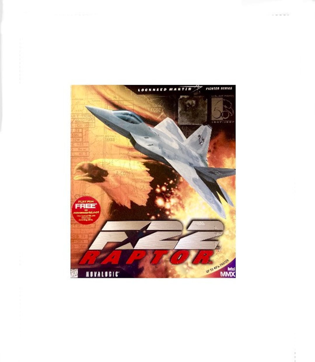 Unopened F22 RAPTOR Jet Plane FIGHTER Simulation PC Computer Game (novalogic, Windows 95) Big ...