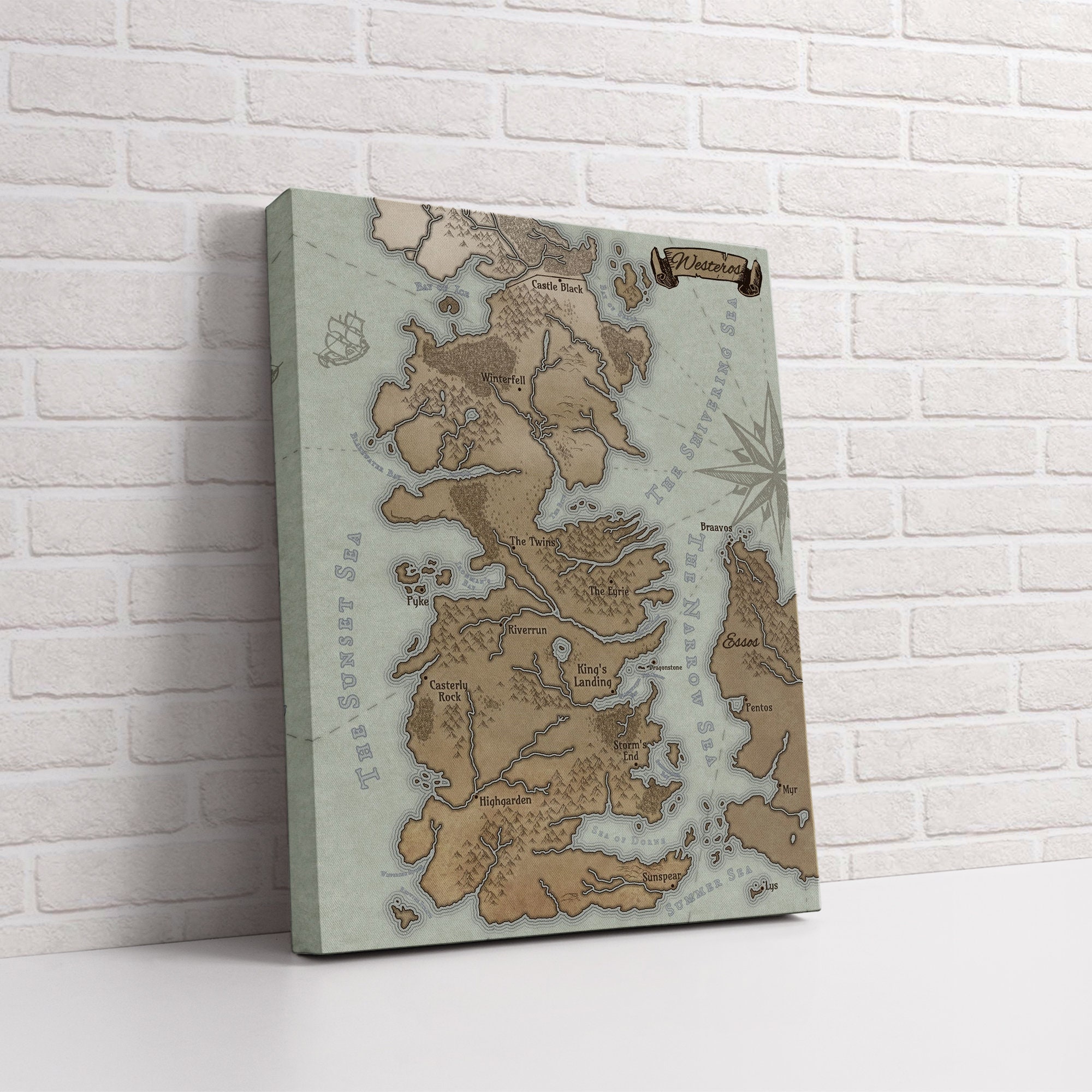 Game of Thrones Map Canvas Westeros Map Got Map Fantasy Map - Etsy Ireland