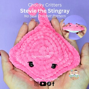 No Sew Stingray and Manta Ray Animal Crochet Pattern Amigurumi Pattern ...