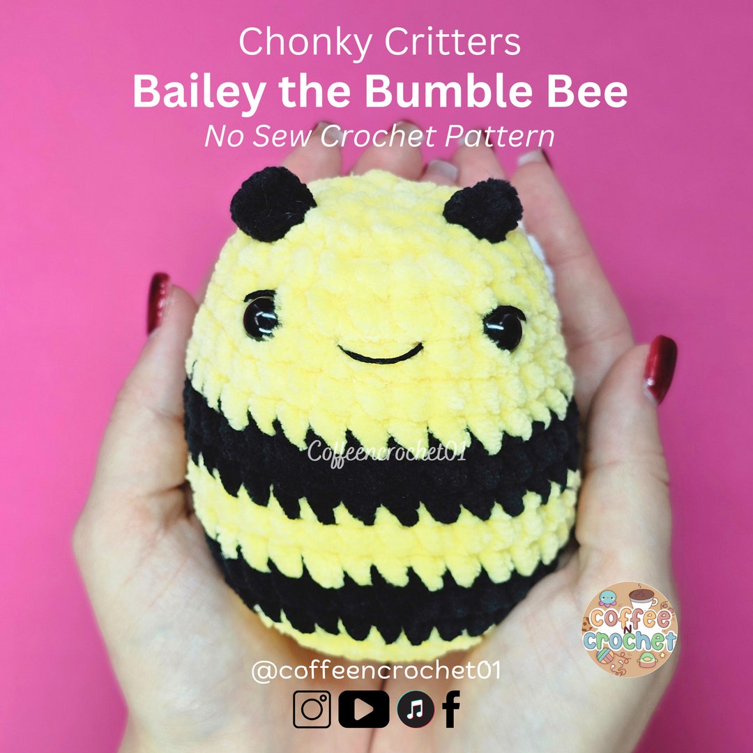 No Sew Bumble Bee Crochet Pattern Amigurumi Pattern Bee Summer Bird ...
