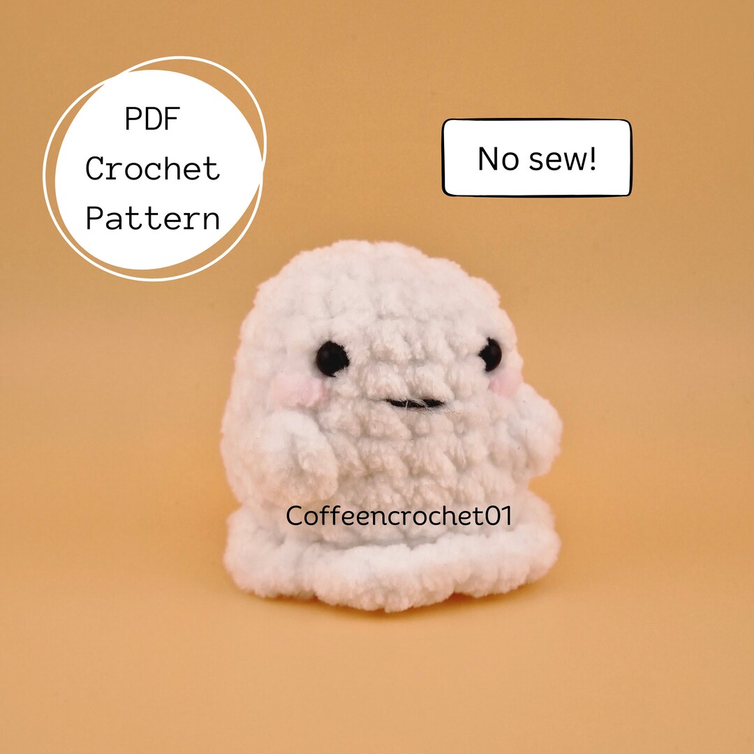 No Sew Boo-ty Ghost Crochet Patterns Amigurumi Pattern Ghost Stressball ...