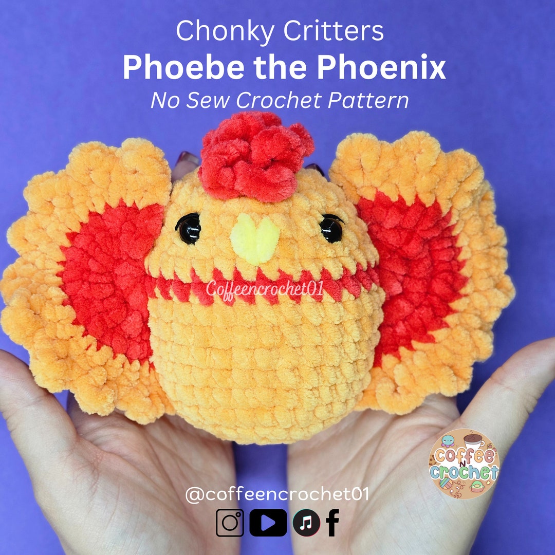 Phoenix Crochet Pattern: No Sew Amigurumi (PDF Pattern) Phoebe - Etsy