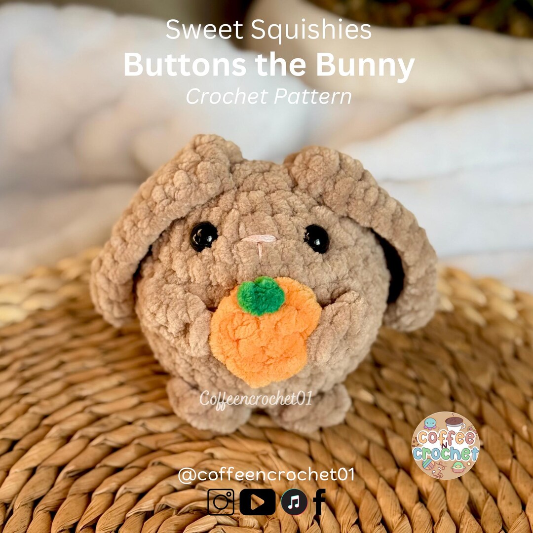 4 in 1 Buttons the Bunny Crochet Pattern Accessories Amigurumi Crochet ...