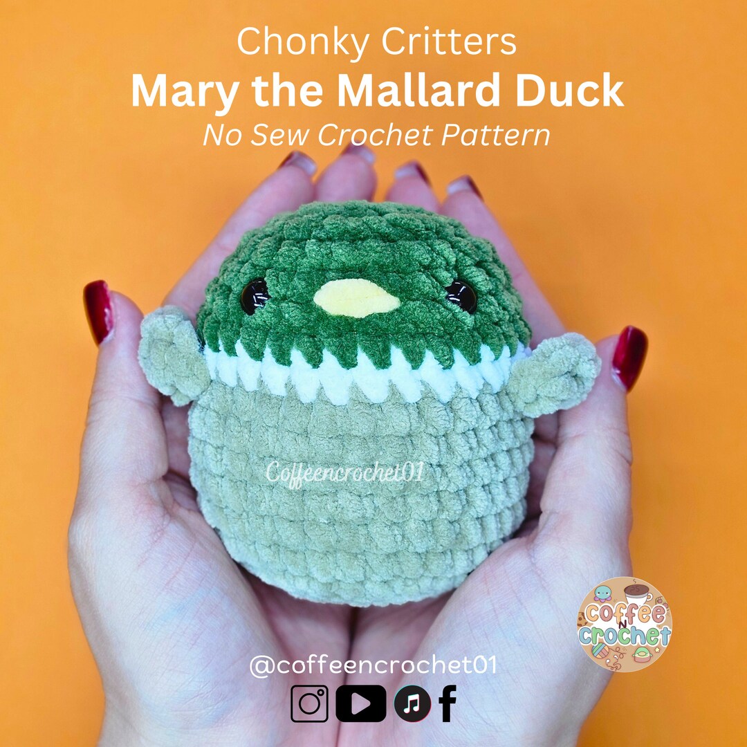 No Sew Mallard Duck Bird Crochet Pattern Amigurumi Pattern Duck Pattern ...