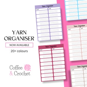 Yarn Organisation Chart, Yarn Tags, Yarn Organisation, Yarn Labels ...