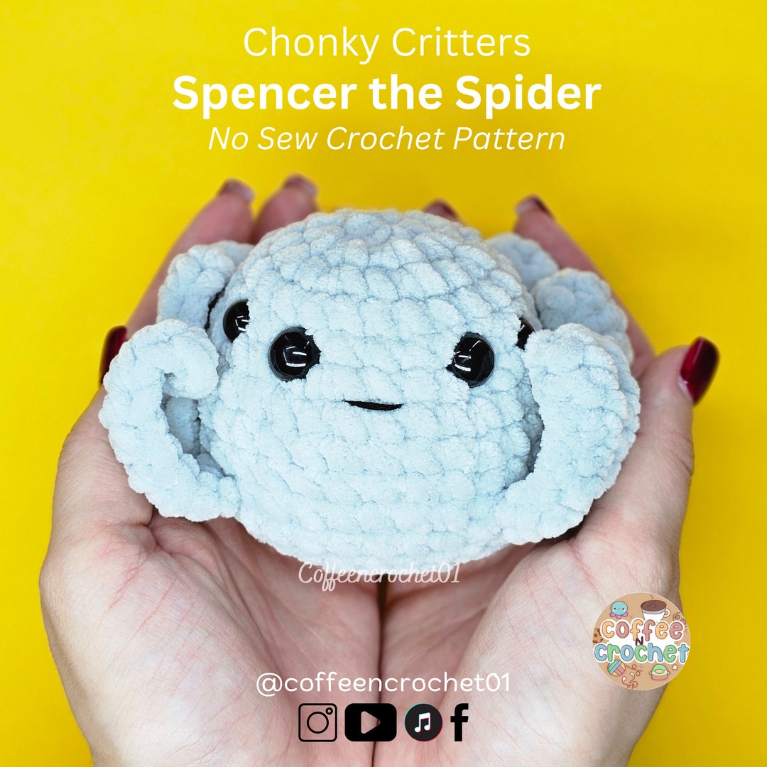 No Sew Spider Crochet Pattern: Amigurumi Beginner (PDF Pattern) Spencer ...