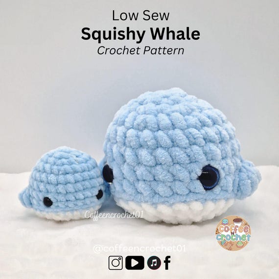 Ballena Azul Amigurumi De Crochet