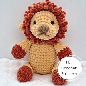 Leo the Lion Crochet Pattern Amigurumi Pattern Lion Pattern Zoo Crochet ...
