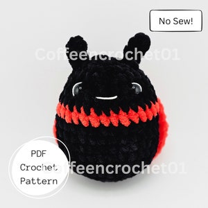 No Sew Ladybug Crochet Pattern Amigurumi Pattern Flutterbug Garden ...