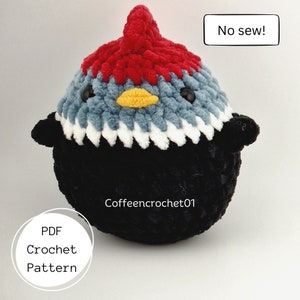 No Sew Woodpecker Bird Crochet Pattern Amigurumi Pattern Woodpecker ...