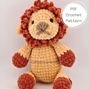 Leo the Lion Crochet Pattern Amigurumi Pattern Lion Pattern Zoo Crochet ...