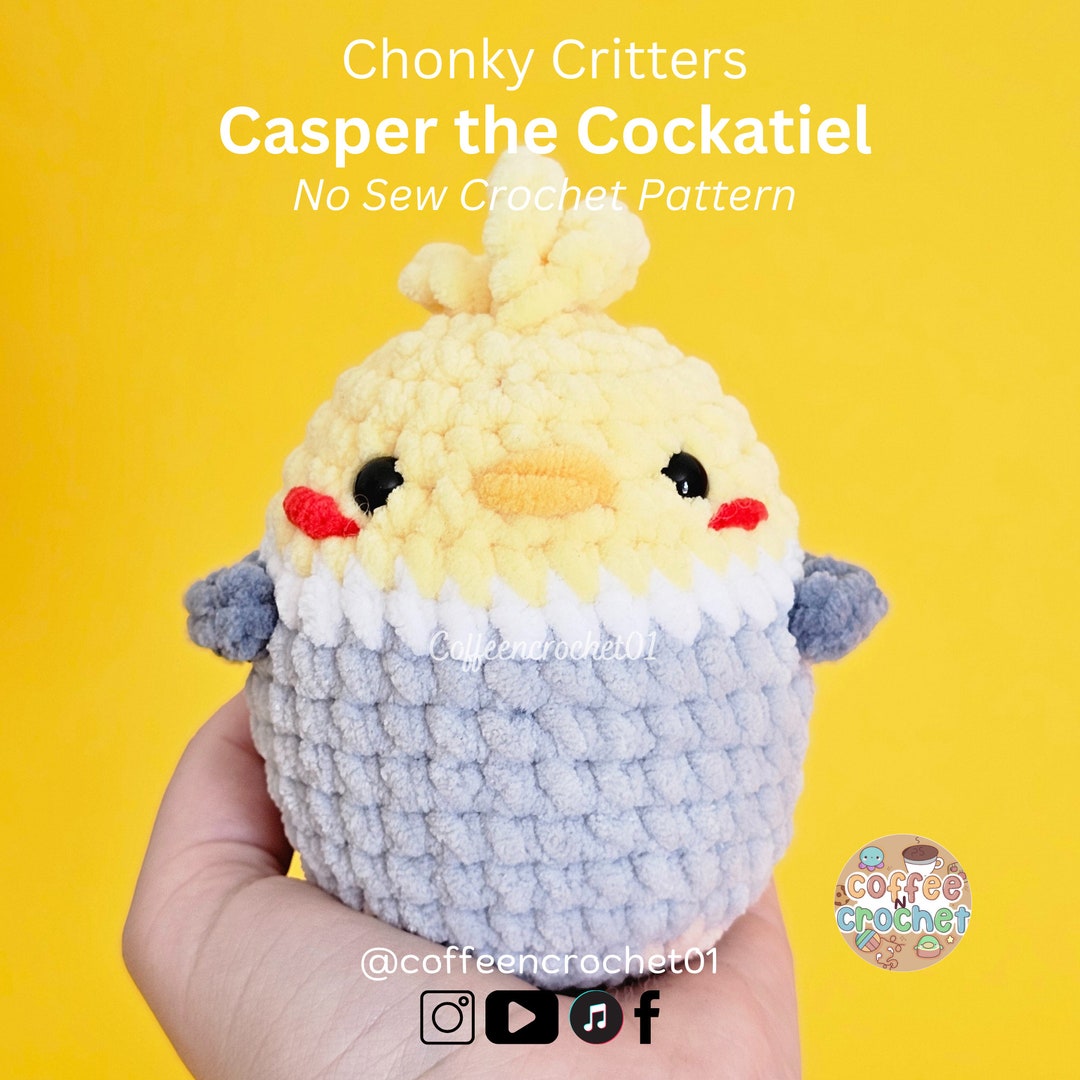 No Sew Cockatiel Crochet Pattern: Amigurumi Bird (PDF Pattern) Beginner ...