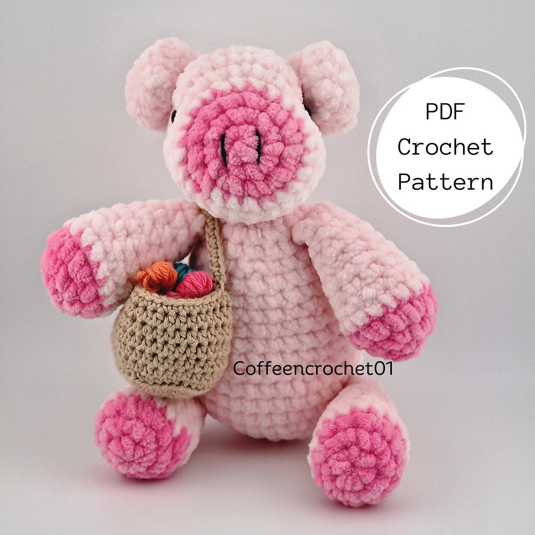 Penny the Piggy Crochet Pattern: Amigurumi Pig Tutorial (PDF Pattern ...