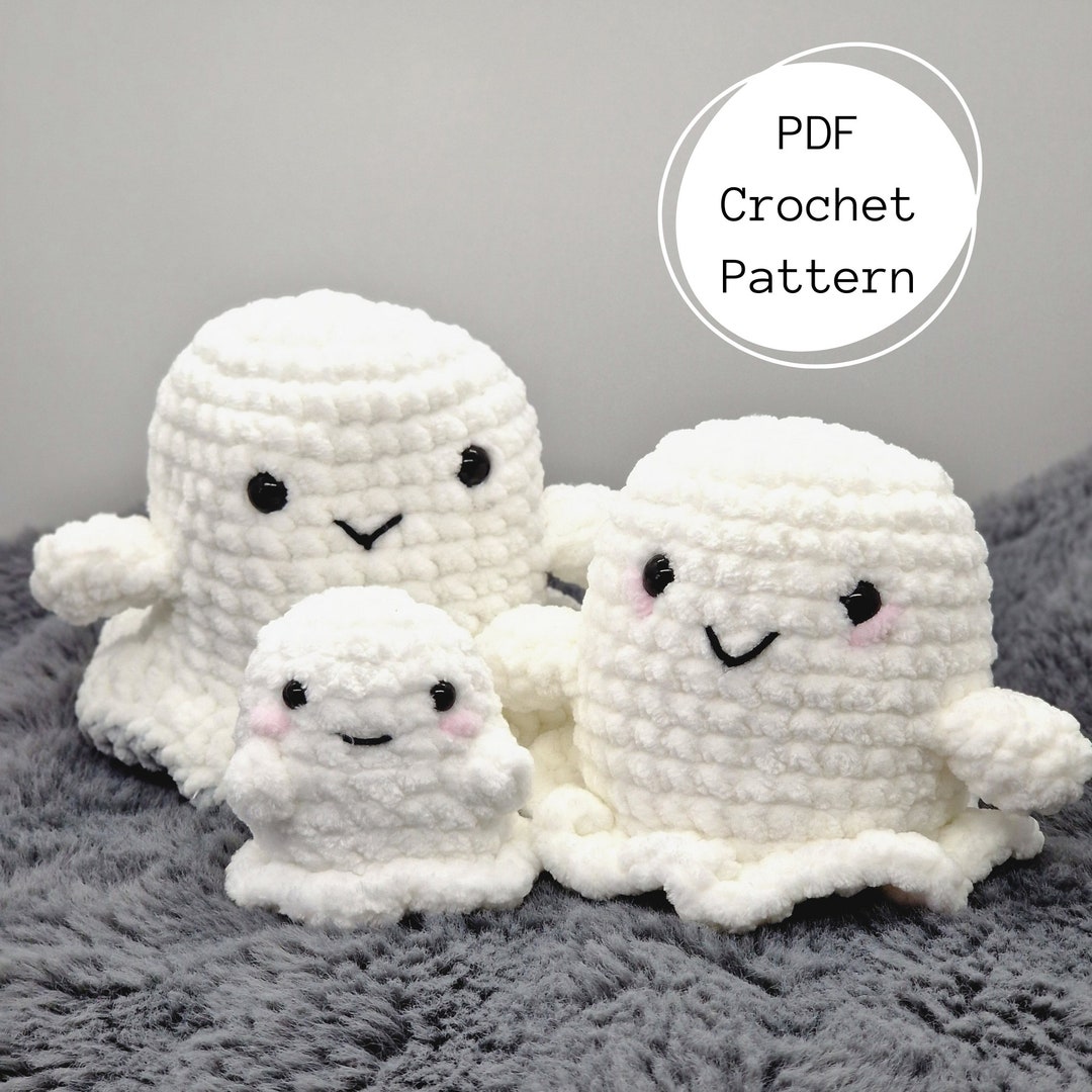No Sew Goody Ghosts Crochet Patterns Amigurumi Pattern Ghost Stressball ...