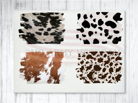 Cow Png Cow Print Splat Background Bundle Sublimation Design - Etsy