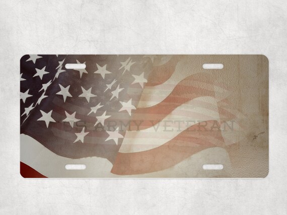 Faded United States Flag License Plate Car Plate Car Tag - Etsy