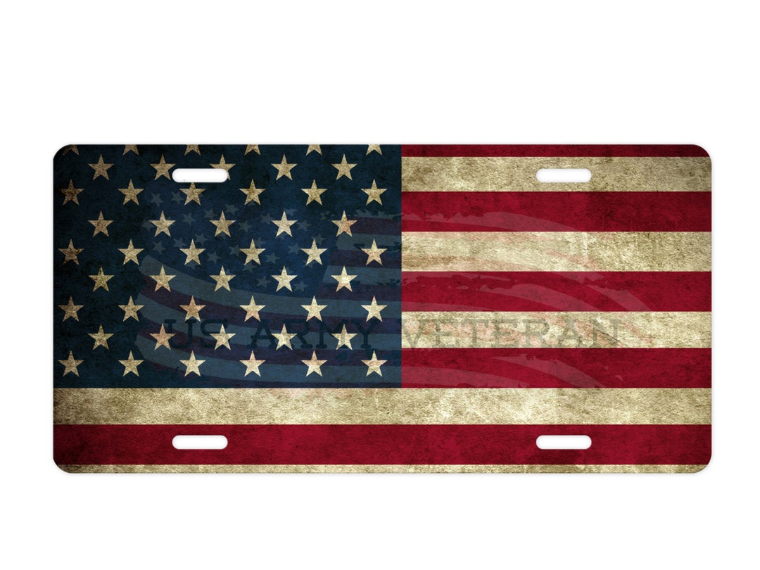 License Plate United States Flag, US Flag, Car Plate, Car Tag, Front ...