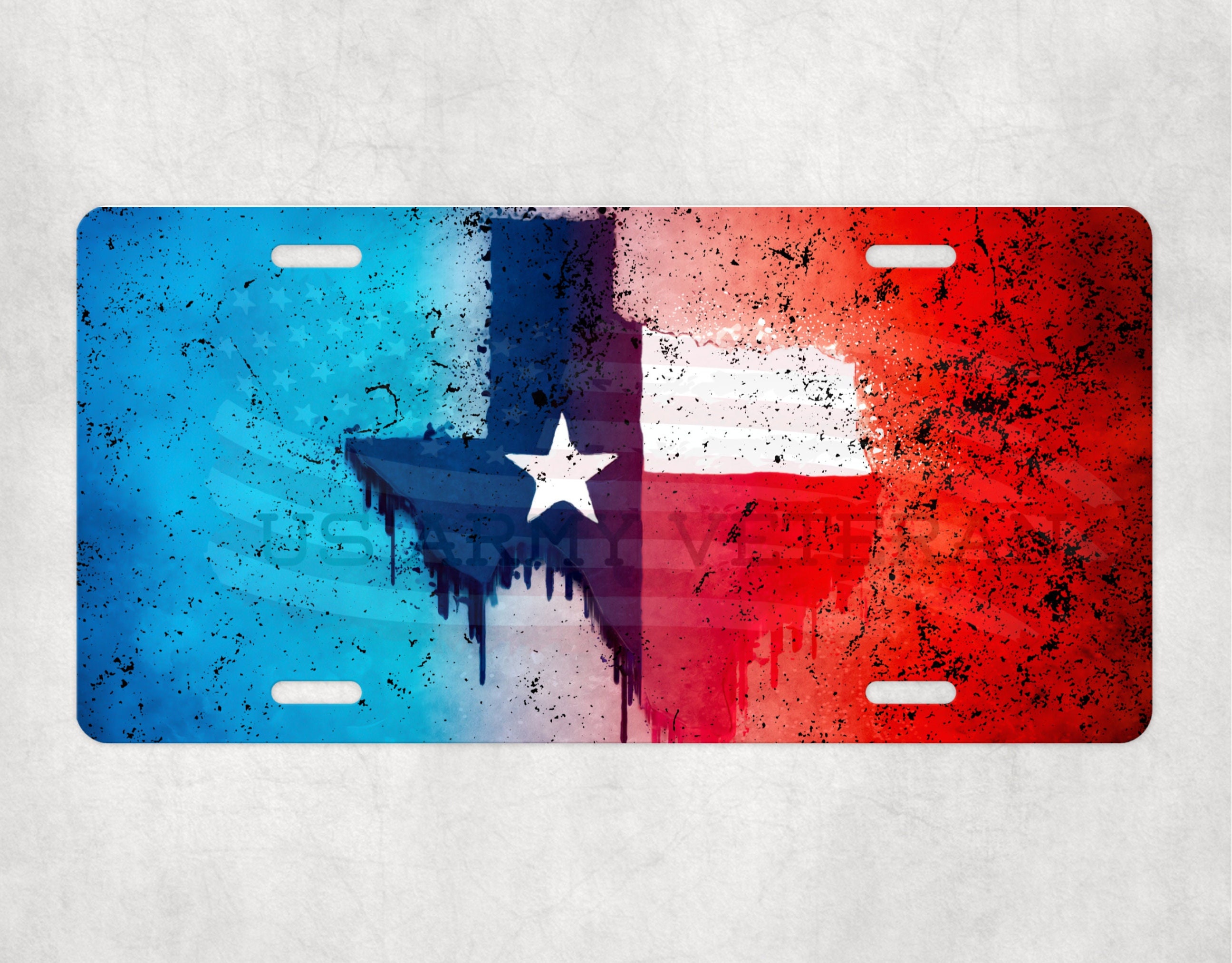 License Plate Texas Vintage State Flag, Texas Flag, Car Plate, Car Tag ...