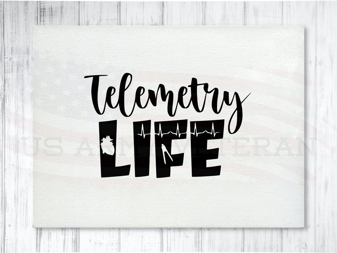 Telemetry Life SVG and PNG, Tele Monitor Tech SVG, Heart Rhythm ...