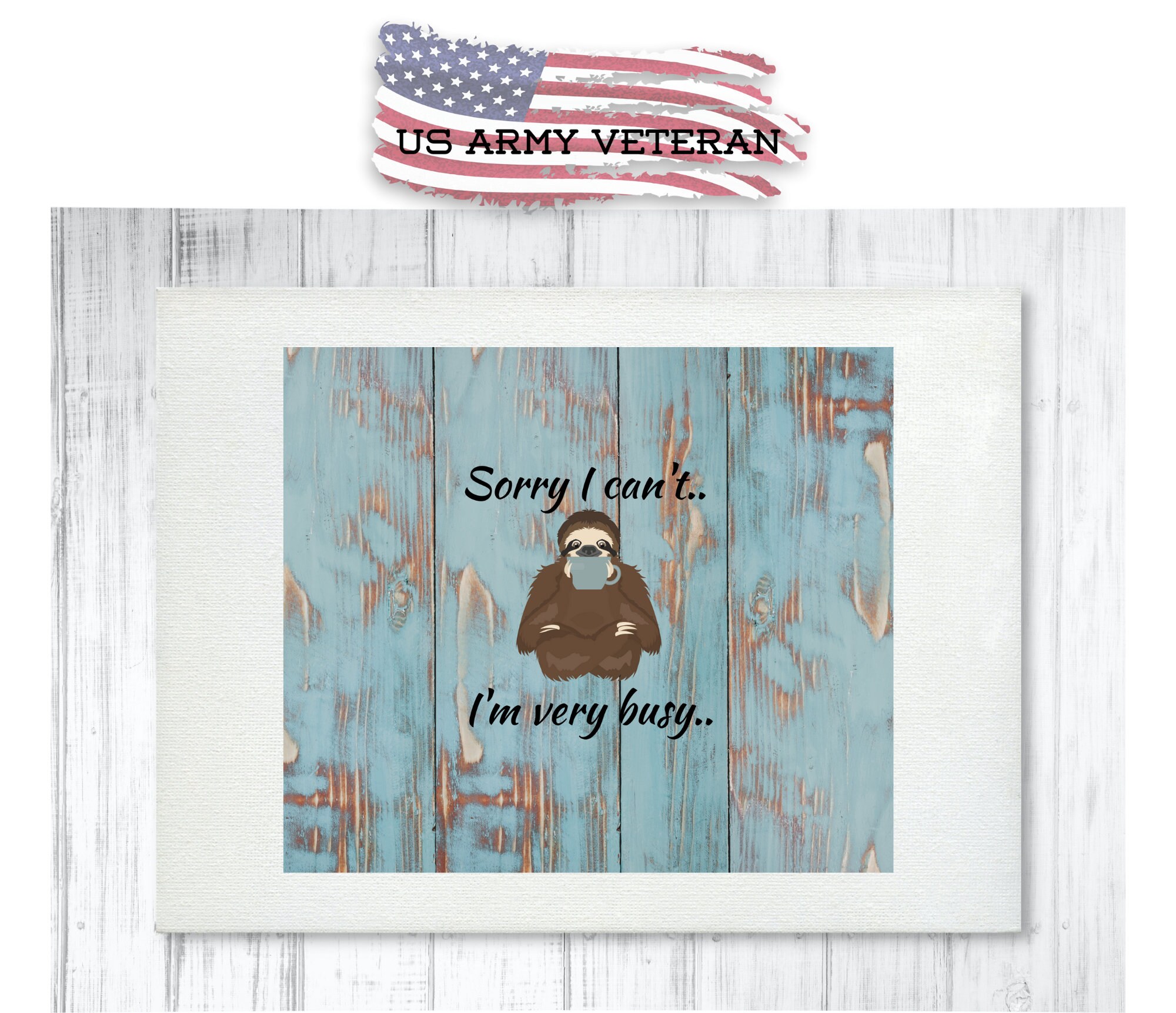 Sloth Sorry I Can't.. I'm Very Busy 20oz. Skinny Tumbler Wrap, PNG ...