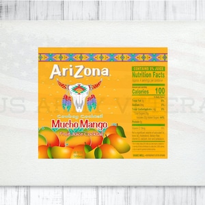 Arizona Green Tea & Mango PNG Image, 20 Oz Skinny Tumbler Wrap, Print ...