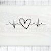 Heart Rhythm Svg, Heart Drawing SVG, Medical Svg, Silhouette Svg ...
