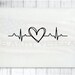 Heart Rhythm Svg, Heart Drawing SVG, Medical Svg, Silhouette Svg ...