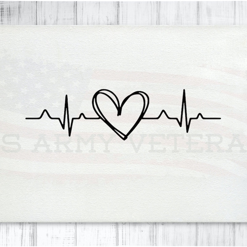 Heart Beat Svg - Etsy