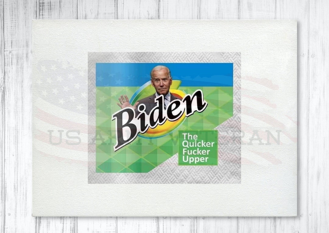 Biden the Quicker Fucker Upper 20oz Skinny Tumbler, Print, Sublimation ...