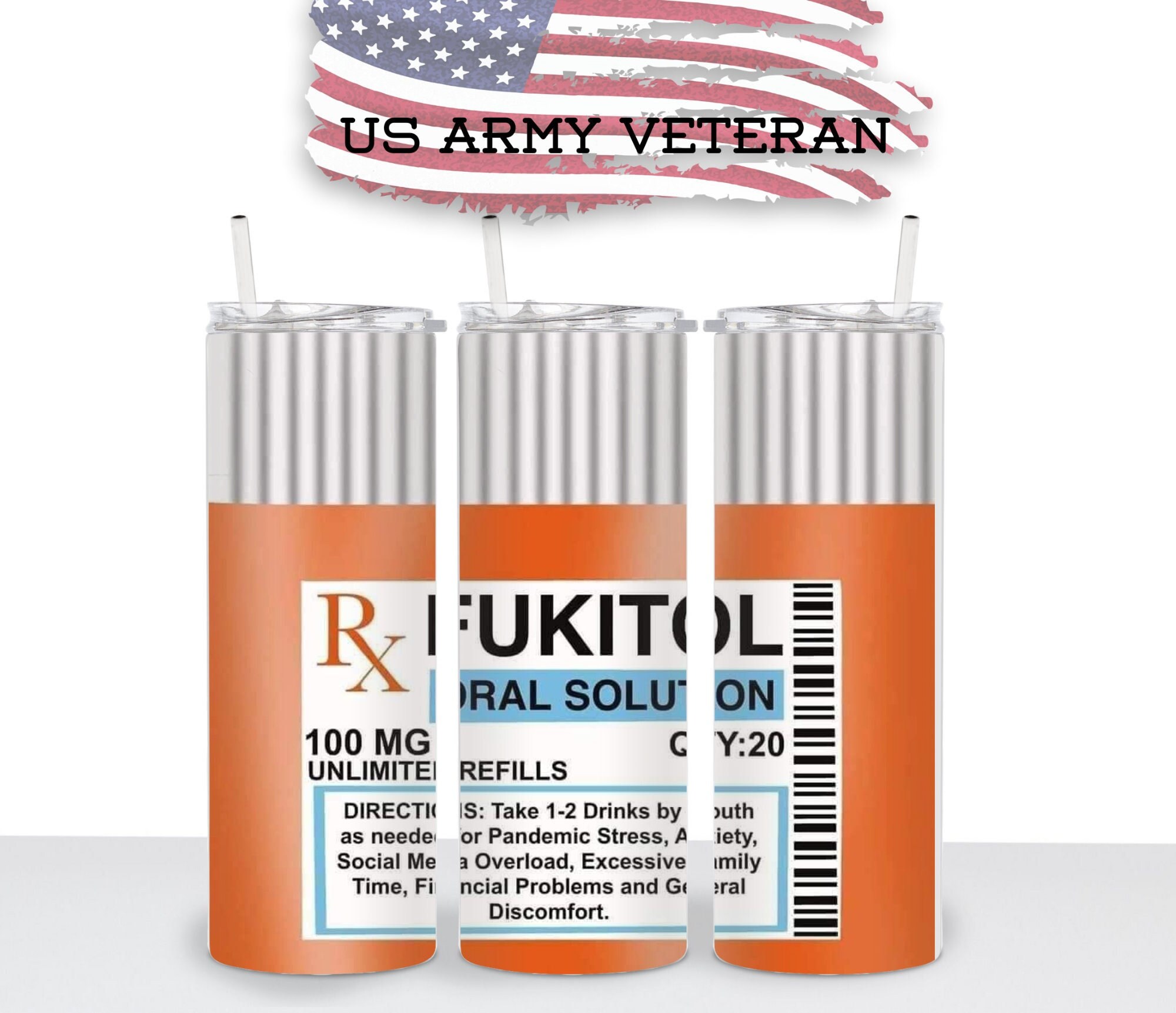 Fukitol Funny 20 Oz Skinny Tumbler, Print, Sublimation, Straight Image ...