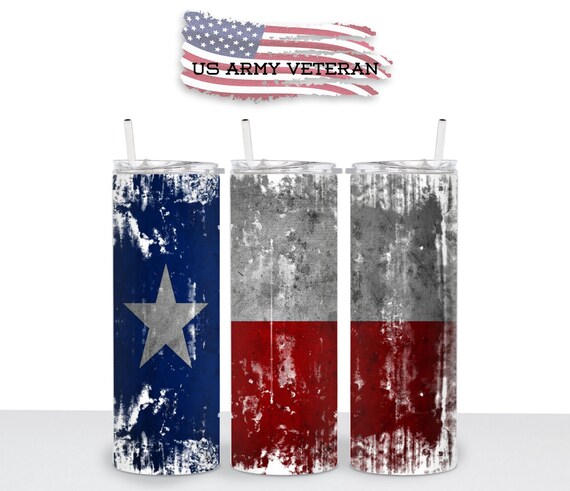 Texas Flag Tumbler Wrap 20oz Skinny Tumbler Print - Etsy