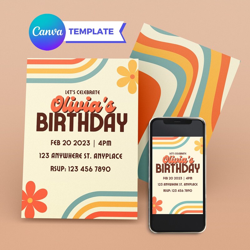 Retro Invitations - Etsy