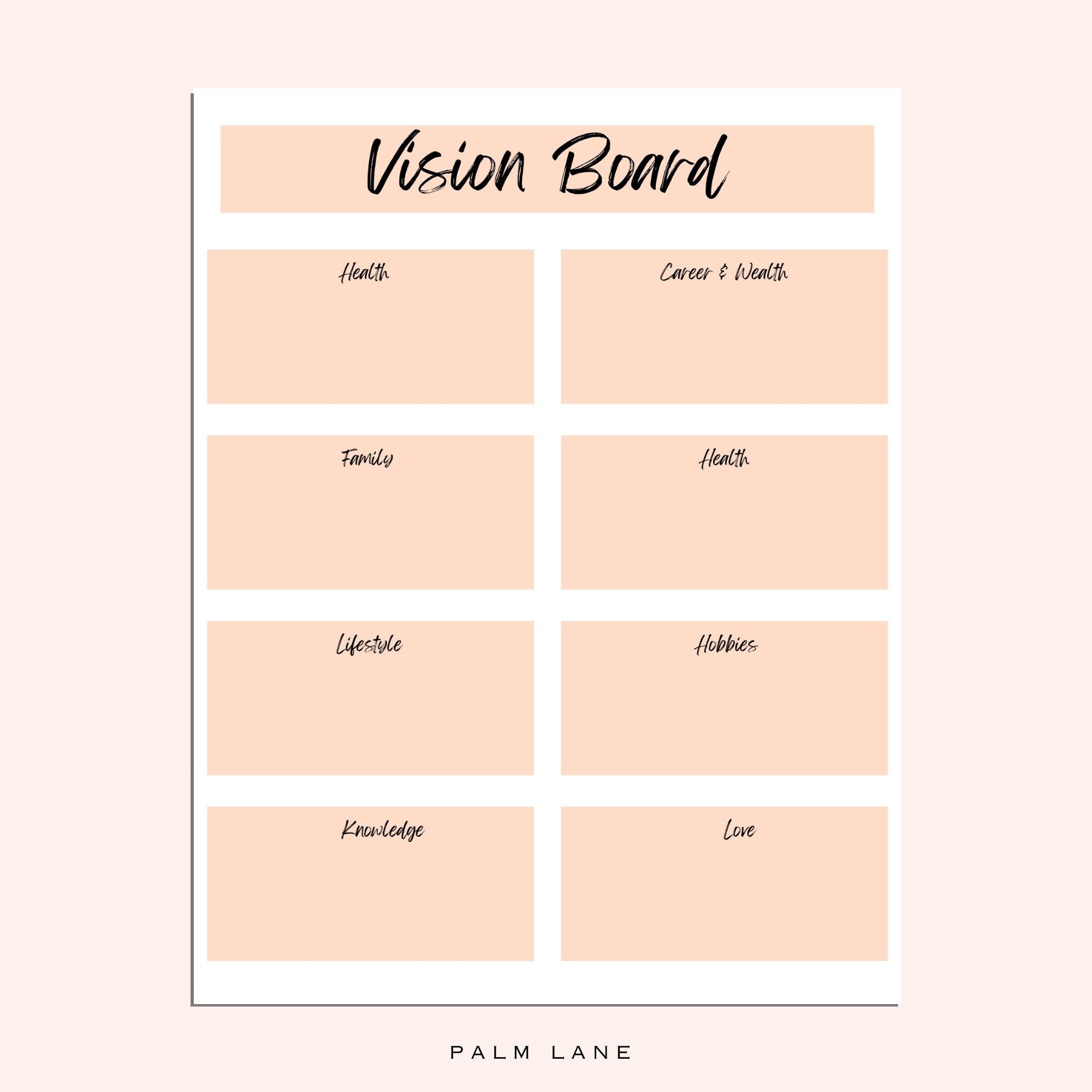 Brain Dump and Vision Board Printable Digital Download - Etsy
