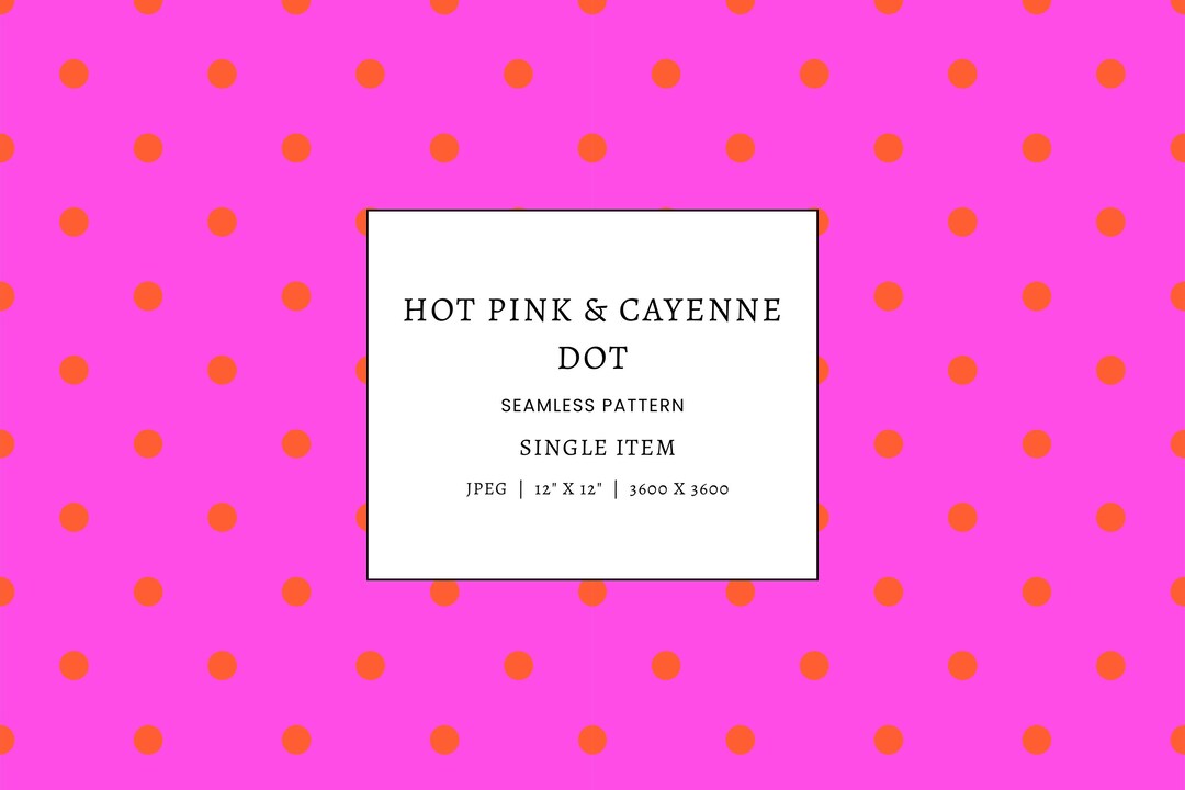 Hot Pink & Cayenne Dot Seamless Pattern: Commercial or Personal Use ...