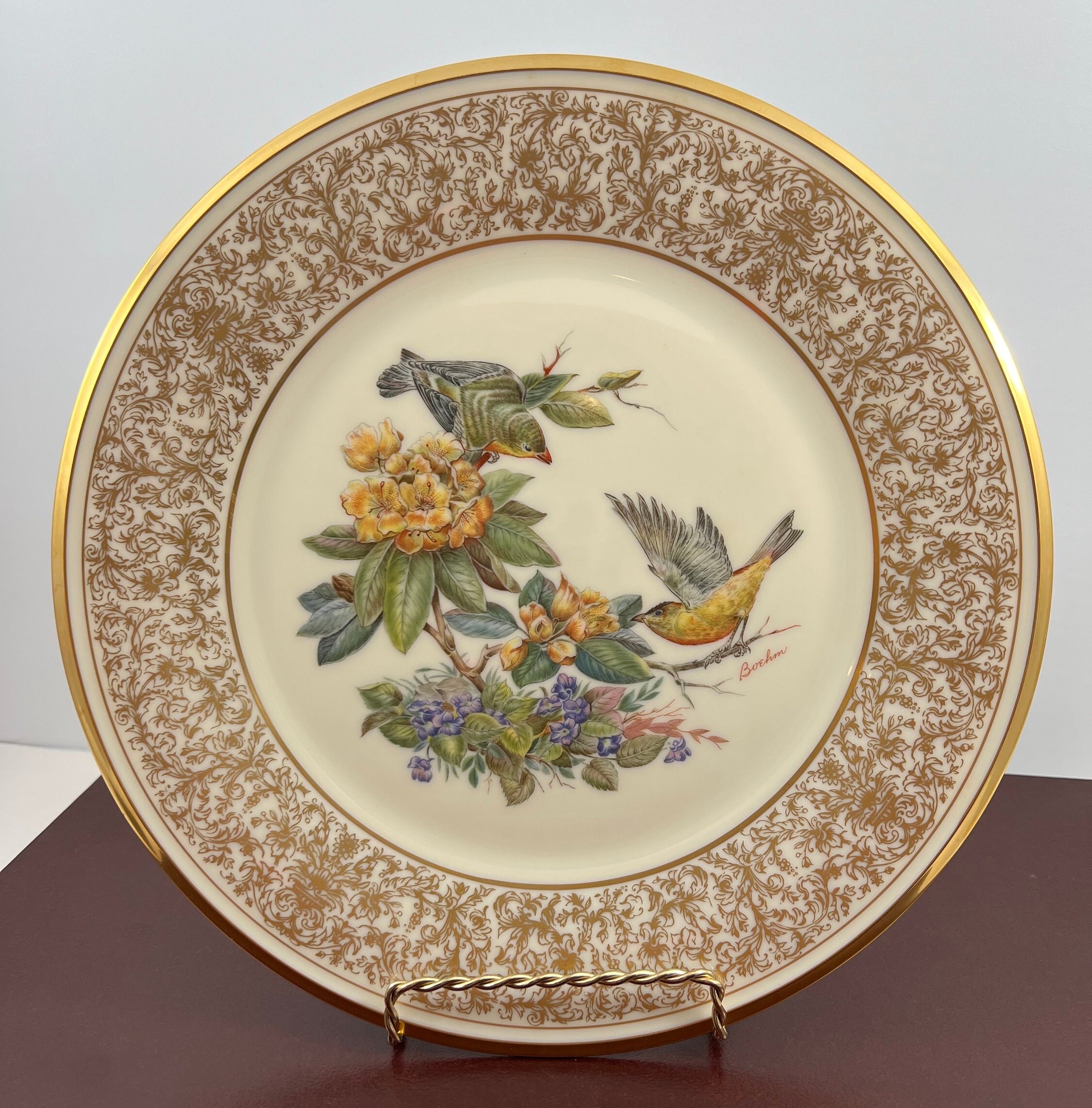 Lenox Bird Plate, Limited Edition, Boehm Birds, Decorative, 24k Gold ...