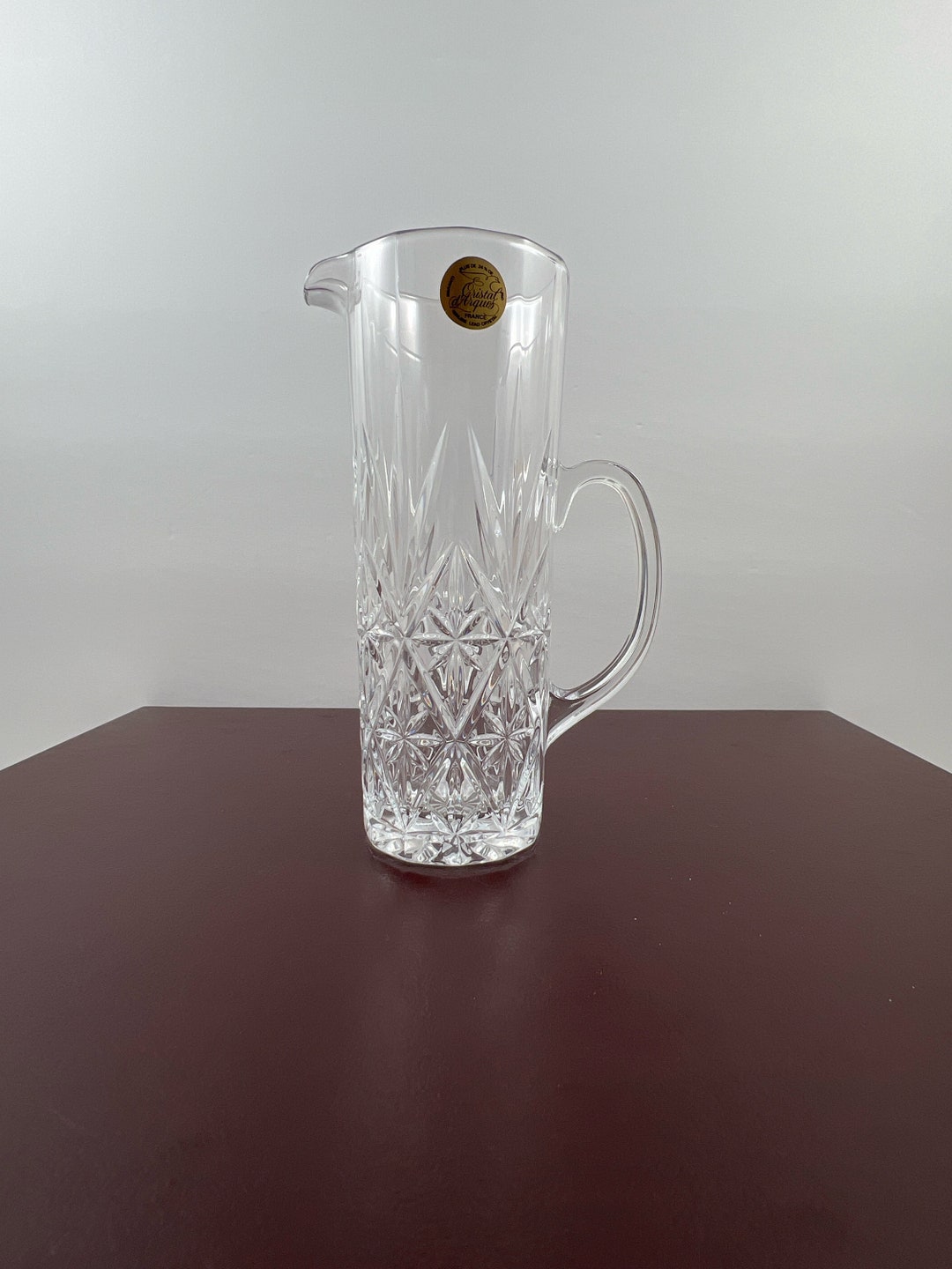 Cristal D'arques Pitcher Slim Glass Jug Lead Crystal - Etsy