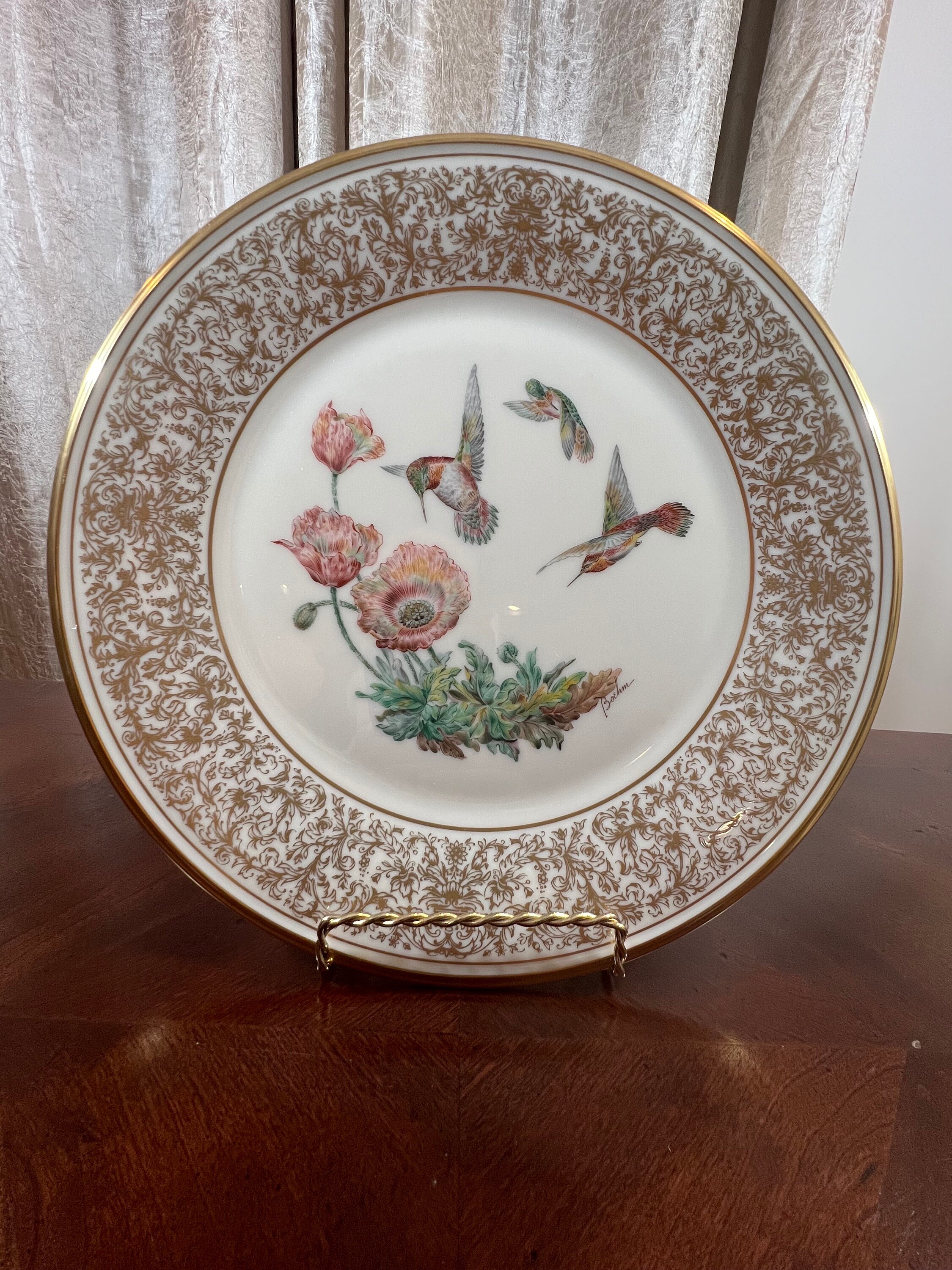 Lenox Boehm Birds Plates, 24K Gold Trim, 1970's, Collectible, Dinner ...