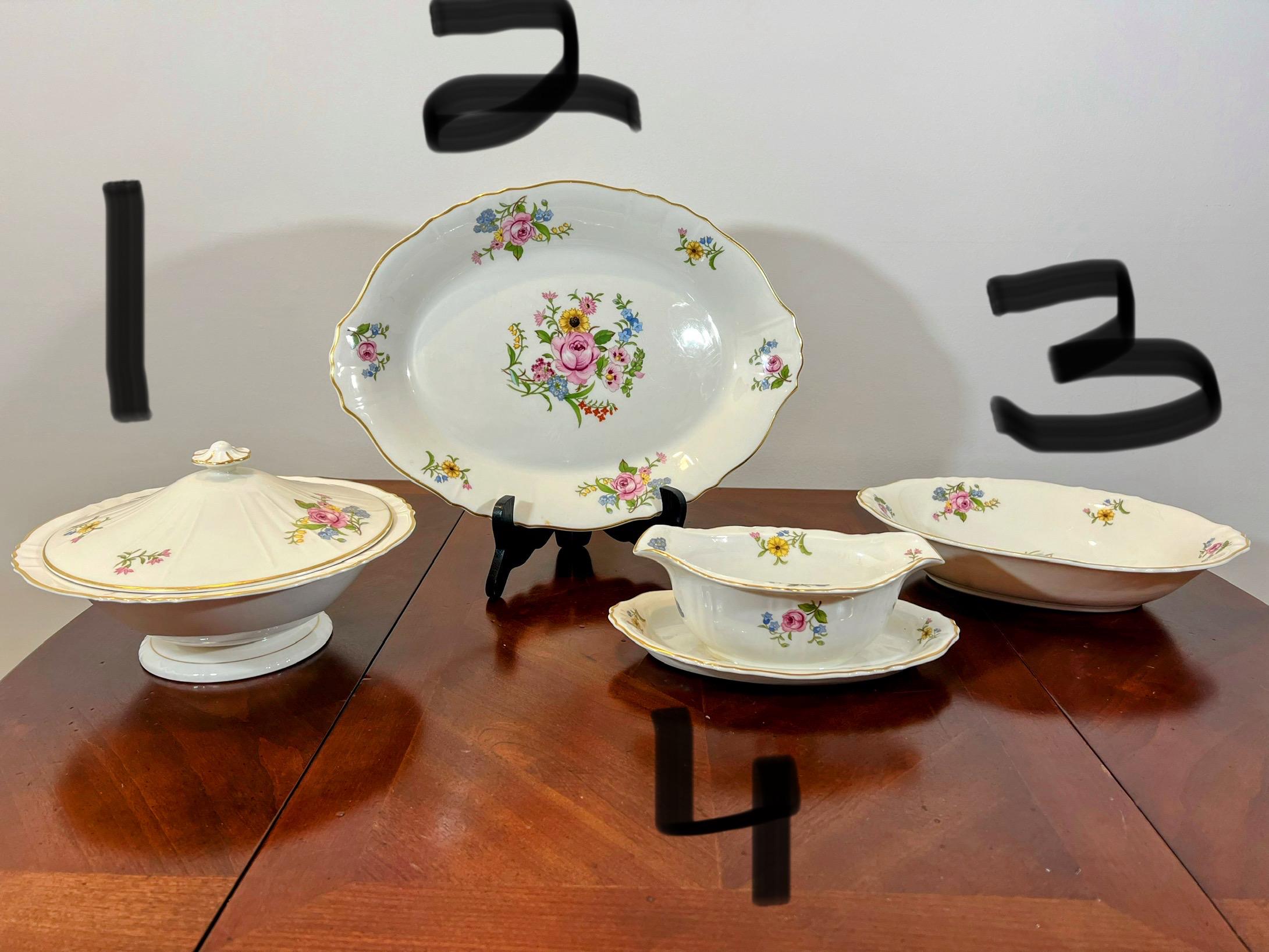 Vintage Portland Serving Dish Platter Gravy Bowl, Syracuse China ...