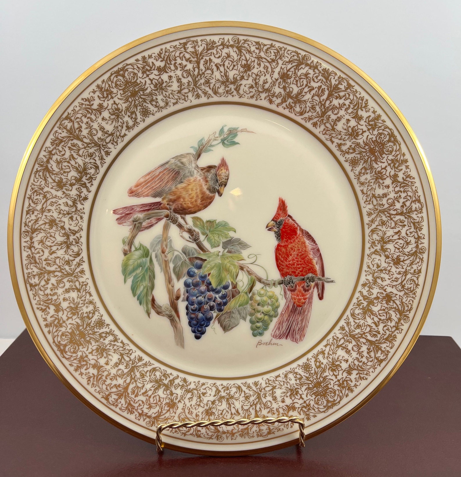 Lenox Bird Plate, Limited Edition, Boehm Birds, Decorative, 24k Gold ...