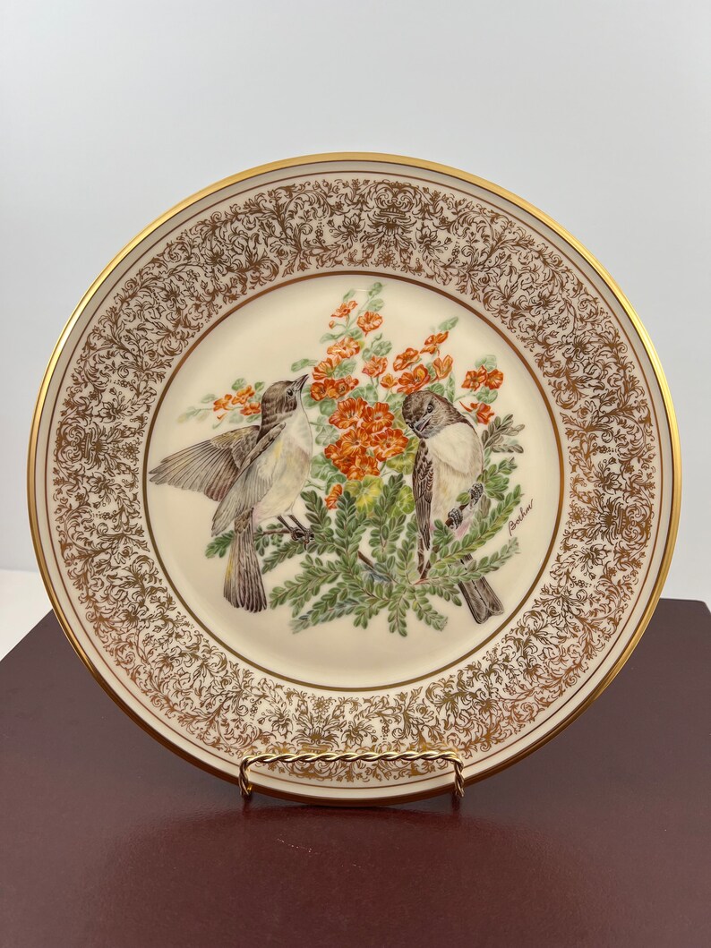 Lenox Boehm Birds Plates, 24K Gold Trim, 1970's, Collectible, Dinner ...