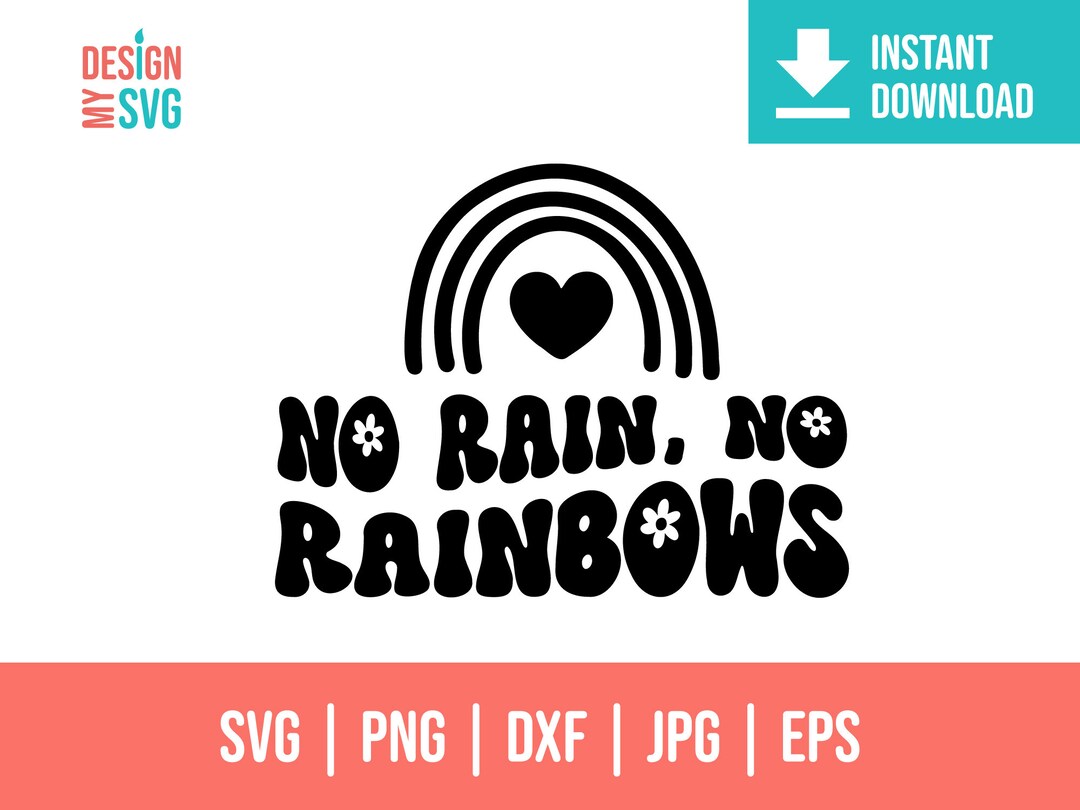 No Rain No Rainbows Svg | Little Girl Png | Popular Kids Svg | Trendy ...