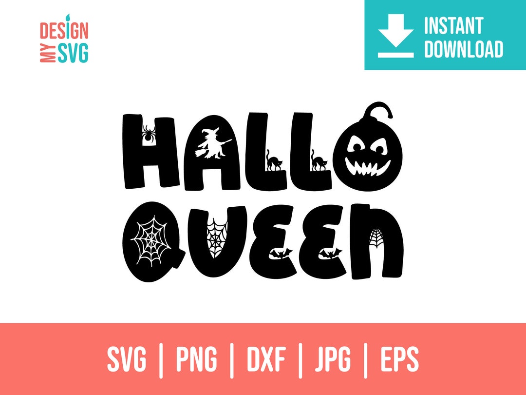 Halloqueen Svg | Funny Halloween Svg | Spooky Queen Svg | Halloween Cut ...