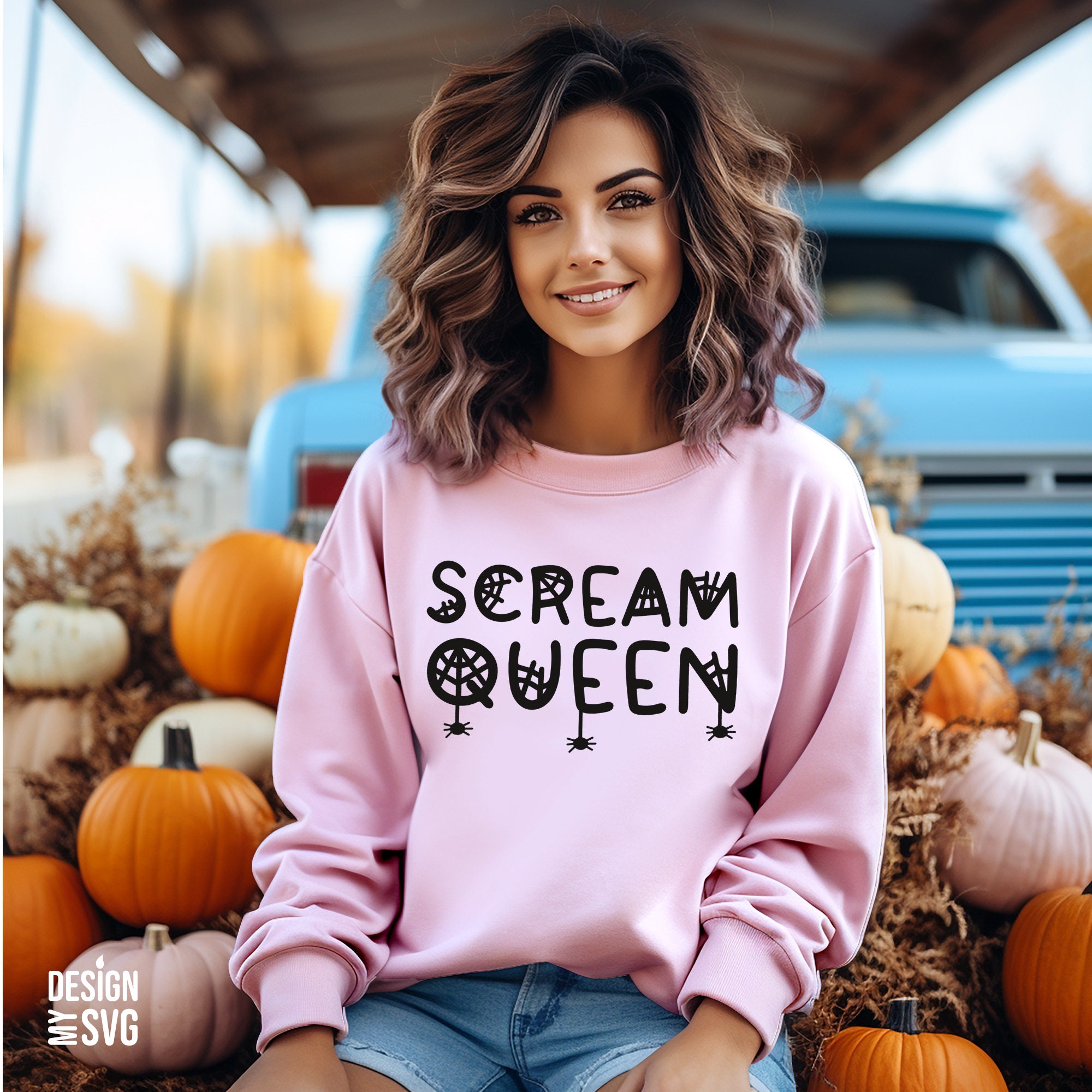 Scream Queen Svg Funny Halloween Svg Spooky Queen Svg - Etsy